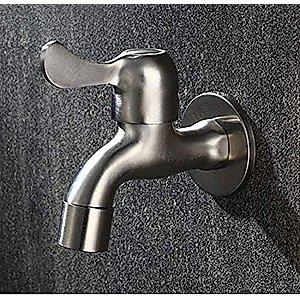 NZDY Faucet Stainless Steel Washing Hine Mop Pool Sink G1/2 Quick Opening Water Nozzle for Outdoor Garden