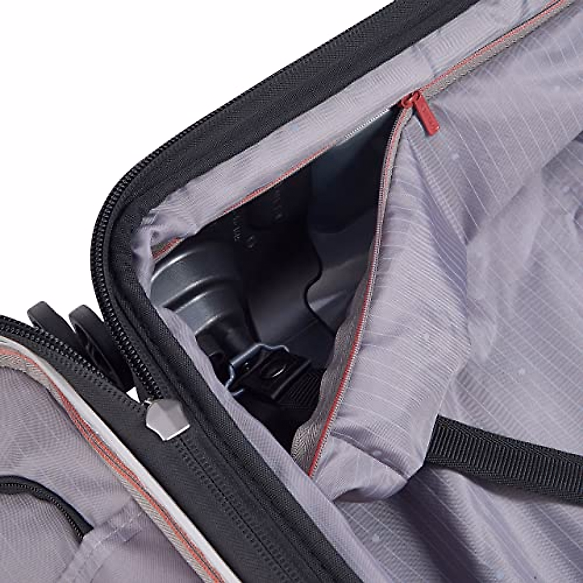 DELSEY PARIS Securitime Expandable Luggage with Spinner Wheels, Silver, Checked-Medium 25 Inch