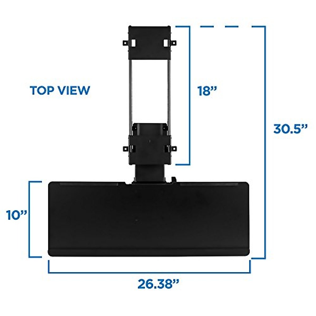 Mount-It! Under Desk Computer Keyboard and Mouse Tray, Ergonomic Keyboard Drawer with Gel Wrist Pad, Black