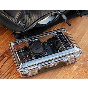 Pelican M40 Micro Case - Waterproof Case (Dry Box, Field Box) for iPhone, GoPro, Camera, Camping, Fishing, Hiking, Kayak, Beach and More (Black)