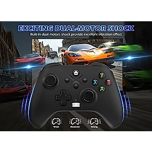 Gamrombo 2 Pack Wireless Controller Replacement for Xbox One, Compatible with Xbox One X/S, Xbox Series X/S, PC Windows 10 11 with Audio Jack & Volume Button/Turbo/Macro/Motion Control & Dual Shock (Black+White)