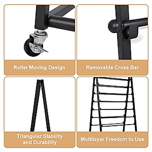 ikare Ribbon Holder,Ribbon Organizer,15 Tier Ribbon Holder Organizer Rack,Double-Sided Gift Wrapping Craft Ribbon Storage Shelf for Craft Room Cake Shop Flower Store,Black