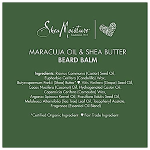 Sheamoisture Beard Balm for a Full Beard Maracuja Oil and Shea Butter to Soften and Shine Beards 4 oz