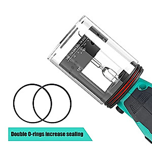 3mirrors Cordless Tungsten Electrode Sharpener Grinder, Healthy TIG Welding Rotary Tool with 24 Guides Grinder Head Lithium Battery Charger Dust Housing 5X 35mm Double Diamond Wheels