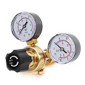 Argon CO2 MIG Welding Regulator 2 Gauge for CGA580 Miller Mig Tig Brass