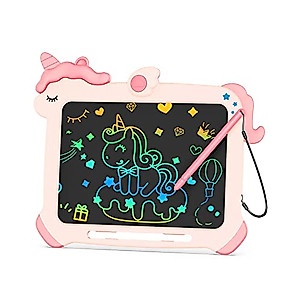 bravokids LCD Writing Tablet for Kids, 8.5 Inch Toddler Doodle Board Drawing Tablet, Educational and Learning Toys Unicorn Toys, Christmas Birthday Gifts for 3 4 5 6 7 Year Old Girls Boys (Pink)