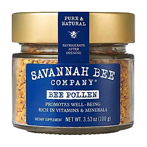 Bee Pollen Supplement by Savannah Bee - Immune System Support - Strong Antioxidant - Rich in Vitamins and Minerals - 100% Natural and Raw