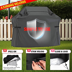 Cbiumpro 58 Inch Grill Cover for Outdoor Grill, Durable Weatherproof BBQ Covers for Outside Weber Spirit E-210, E-310, E-315, E-330, E-335, S-315, Char-Broil, Brinkmann, Nexgrill (2-5 Burner)