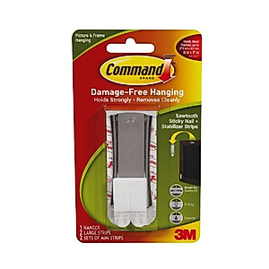 Command Strips 17047 Large Command Sawtooth Sticky Nail Hanger