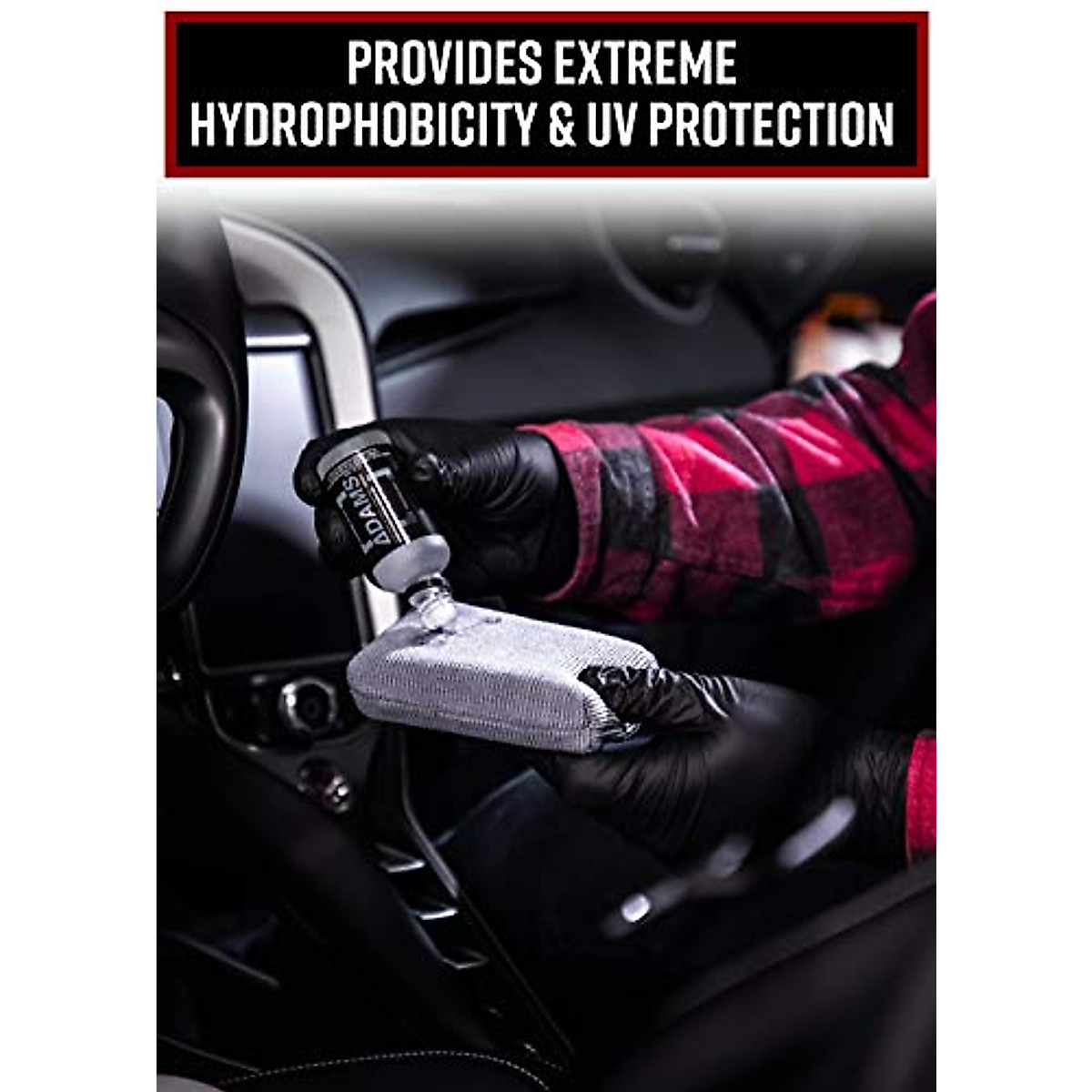Adam's UV Leather & Vinyl Interior Ceramic Coating - Ceramic Nano Glass Coating for Hard Interior Surfaces | Ultimate Protection for Your Leather, Vinyl, Plastics, Dashboard, More (UV Complete Kit)