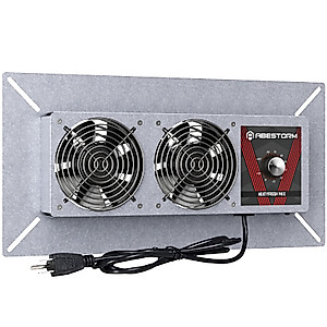 Abestorm 220 CFM Exhaust Fan with Dehumidistat, Black, 18" x 9" x 2"