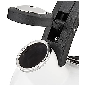 Cuisinart CTK-EOS2W Peak 2-Quart Teakettle, Make 2-Quarts of Boiling Water in this Classic Tea Kettle, Whistle Sound to Signal Water is Ready, White