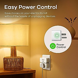 Linkind Matter Smart Plug, Work with Apple Home, Siri, Alexa, Google Home, SmartThings, Smart Outlet 15A/1800W Max, Smart Home Automation with Remote Control,Timer&Schedule, 2.4G Wi-Fi Only, 2 Pack