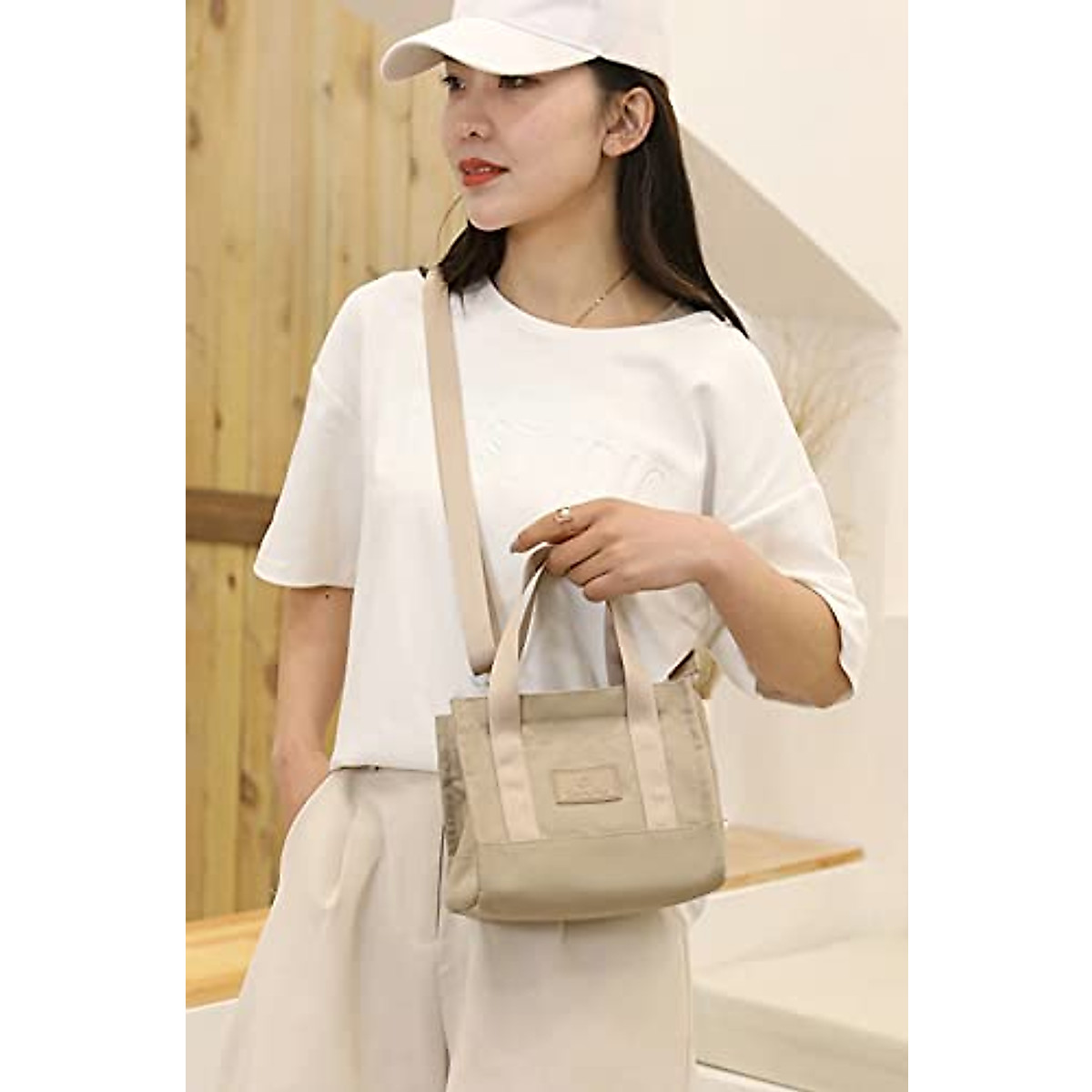 Mini Hobo Bag Women Chic Tote Bag Stylish Students Casual Nylon Waterproof Crossbody Bag Shoulder Bag