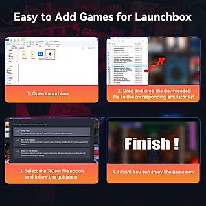 Retro Game Console HDD, 2TB Hyper Base Lbox Built-in 4280 Top Retro Video Games, 18 Emulator Console Plug and Play, Portable Game Hard Drive for Win 8.1/10/11, Game HDD + 1 WHT Vibrating Controller