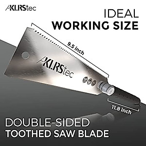 KLRStec® Professional Japanese Pull Saw [+Nylon Bag] 240mm Ryoba Japanese Hand Saw – The ideal flush cut saw for woodworking