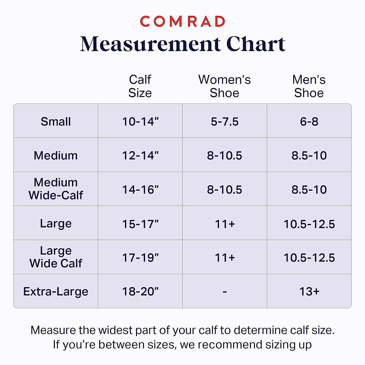 Comrad Nylon Knee High Socks - 15-20mmHg Graduated Compression Socks, (Medium, Rose/Navy) - Soft & Breathable Support Socks for Men, Pregnant Women, Nurses, Home, Work, & Travel