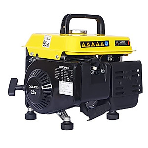WIILAYOK Portable Generator, 900 Watts Gas Powered Generator for Backup Home Use & Outdoors Camping Low Noise Ultra Lightweight EPA III and CARB Compliant (Black ＆ Yellow)