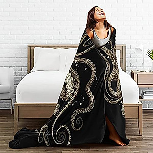 Octopus Blanket Throw Size Lightweight Super Soft Cozy Luxury Bed Microfiber Perfect for Layering Any Bed for All Season 80"x60" for Adults
