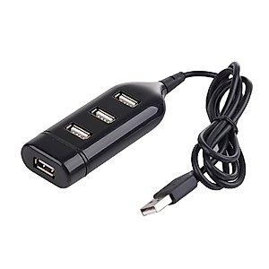 Gembird UHB-CT02 Centre or Node Hub – (USB 1.1, USB 2.0, 1 m, Black, 3.5 cm, 9.6 cm, 1.9 cm)