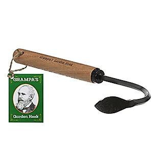 Grampa's Garden Hook - Weed Puller & Hand Cultivator Tool - Simple Design for Weeding, Digging, Edging & Planting - Lightweight & Durable Easy to Use Weeding Tool