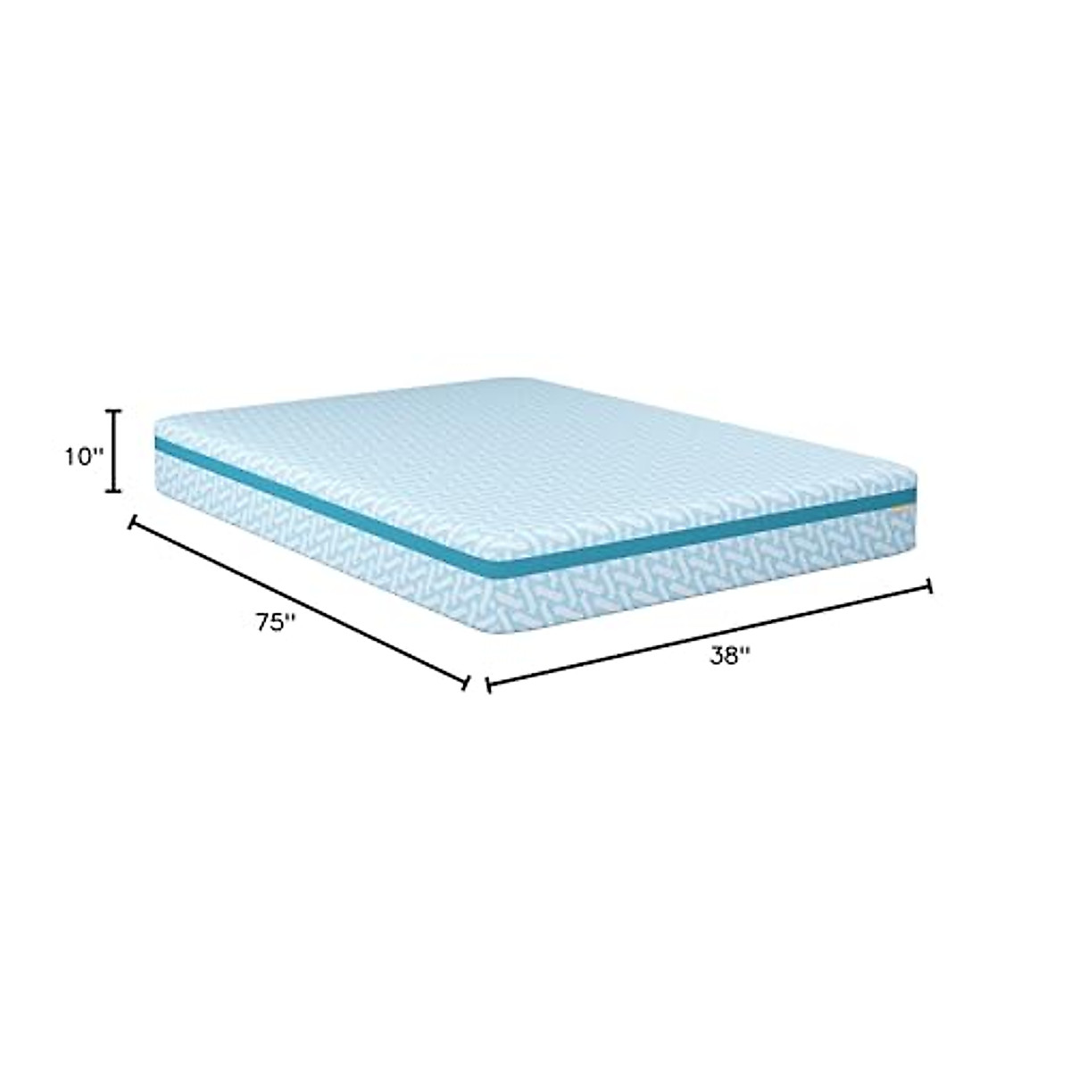 Simmons Blue Dream Gel Memory Foam Mattress: 10'' Medium Firmness Twin Size Mattress - Pressure Relief, Motion Separation, CertiPUR-US Certified - Single Bed in a Box