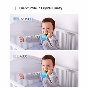 eufy Security, Video Baby Monitor with Camera and Audio, 2-Cam Kit, 720p HD, Ideal for New Moms, 5" Display, 110° Wide-Angle Lens, Night Vision (Renewed)