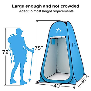 Oileus Pop Up Privacy Tent Portable Shower Tent Beach Changing Room Privacy Tent Camp Toilet Instant Privacy Shelters - Camping Beach Hiking Fishing Blue
