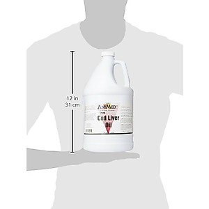 AniMed Cod Liver Oil Pure Supplement for Animals, 1-Gallon