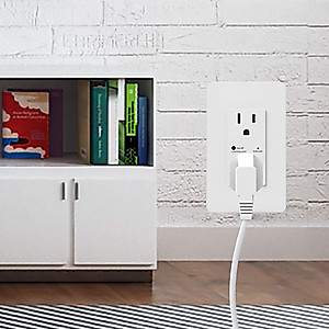 UCOMEN Smart Power Wall Outlets WiFi Sockets W/ 2 Plug outlets Remote Controller Works with Tuya, Smart Home, Alexa, Google Home Requires 2.4 GHz Wi-Fi,2 pcs