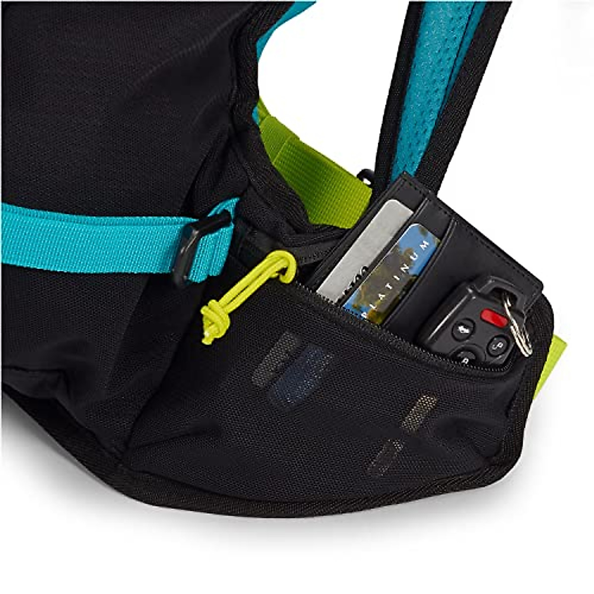 High Sierra Hydrahike 2.0 Hydration Backpack with 2L Reservoir, for Hiking, Biking, Camping, Traveling, Black, 8L