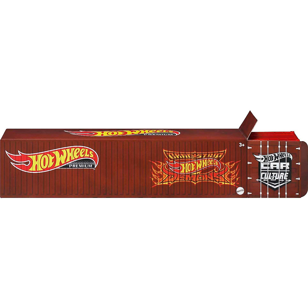 Hot Wheels Premium Toy Cars & Trucks, Lion’s Roar Container Set with 5 Die-Cast 1:64 Scale Drag Racing Vehicles in Collectable Display Container