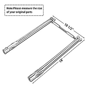 Hisencn 69785 18 Inch Grill Burner for Weber Spirit I & II & GS4 Spirit II 200 Series, Spirit E-210, E-220, Spirit S-210, S-220 Gas Grills with Up Front Controls, 304 Stainless Steel Weber Grill Parts