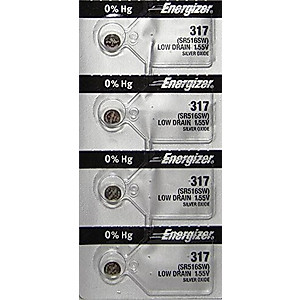Energizer 4 317 Silver Oxide Watch 0% Hg Mercury Free Batteries SR516SW SR62
