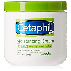 Cetaphil Moisturizing Cream, 16oz (Pack of 3), Hydrating Moisturizer For Dry To Very Dry, Sensitive Skin, Body Cream Completely Restores Skin Barrier In 1 Week, Fragrance Free, Non-Greasy