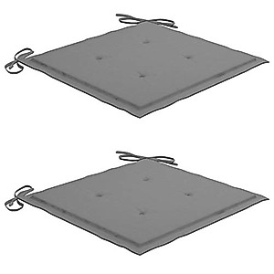 DYRJDJWIDHW Patio Chairs Patio Chairs,Outdoor Furniture,Outdoor Chairs,Balcony Furniture,Patio Furniture Set,Front Porch Decor,with Gray Cushions 2 pcs Solid Teak Wood