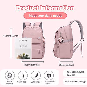 Solid Color Middle School Student School Bag Outdoor Travel Backpack Teen Girl Casual Backpack
