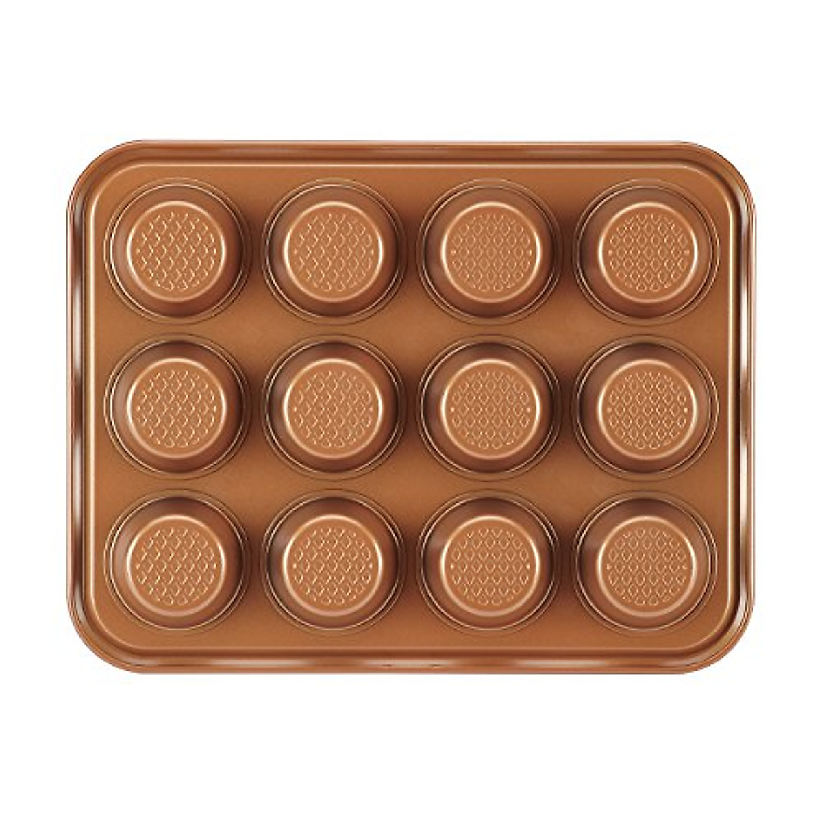 Ayesha Curry Nonstick Bakeware Nonstick 12-Cup Muffin Tin / Nonstick 12-Cup Cupcake Tin - 12 Cup, Brown