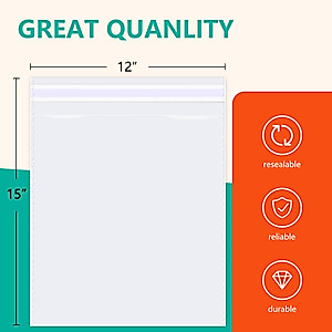 iMailer - 500 Pcs - 12" x 15" Large Cellophane Bags - Resealable Self Sealing Clear Cello Poly Bags for Prints, Photos, Documents, Clothing, T-Shirt