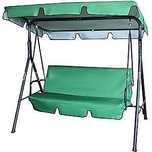 XYQSBY Swing Canopy Waterproof Replacement Canopy for Swing,Top Cover Set Swing Seater Chair Cover Protection Porch Swings Outdoor Canopy Swing Replacement Cover (Dark Green,195x125x15cm)