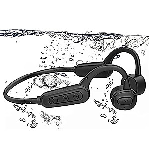 Bone Conduction Headphones Swimming Headphones Bluetooth IPX8 Waterproof Headphones for Swimming Bone Conduction Headphones with Microphone, 16G Memory