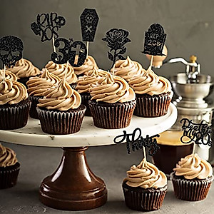 24 Pack RIP 20s Cupcake Toppers Death to My 20s Cupcake Toppers RIP to My 20s Birthday Decorations Death to My Twenties Party Decorations Men Women 30th Birthday Cupcake Toppers Party Decorations