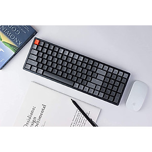 Keychron K4 Wireless Bluetooth/USB Wired Gaming Mechanical Keyboard, Compact 100 Keys RGB LED Backlit Gateron Brown Switch N-Key Rollover, Aluminum Frame for Mac Windows, Version 2