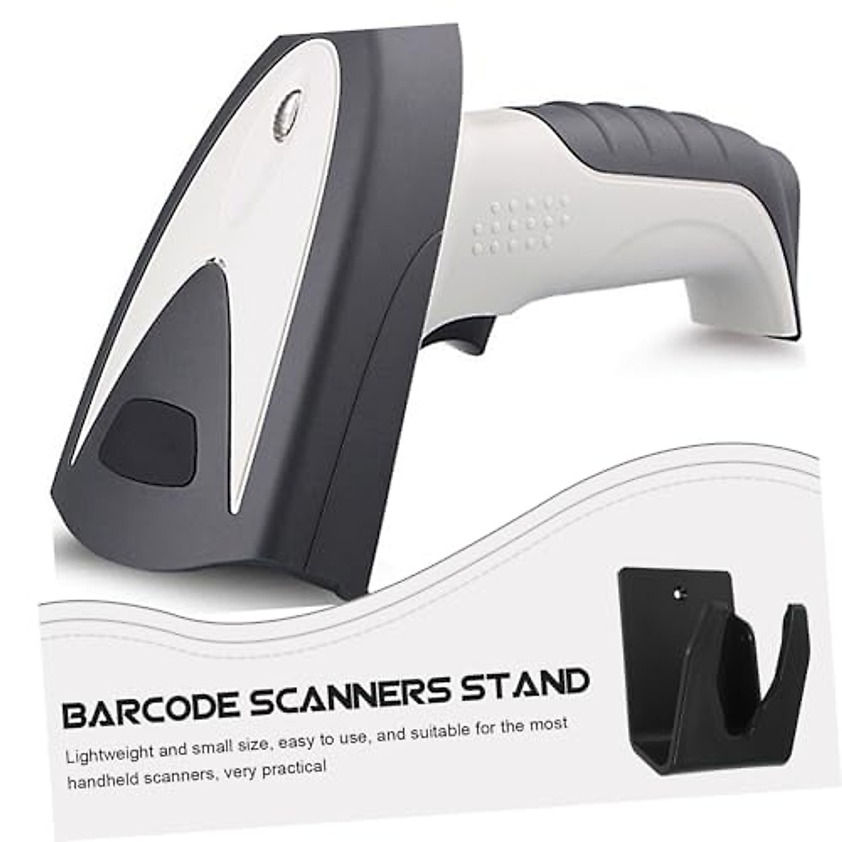 SEWACC 1 Set Scanner Bracket Barcode Scanner Barcode Reader Rack Bracket for Ring Scanners Stand Holder Scan Holder Handheld Scanner Holder Wall Mount Scanner Accessories Black Plastic