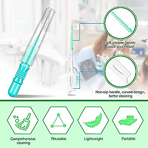 350 Pieces Interdental Brush Tooth Floss Tooth Cleaning Tool Toothpick Dental Tooth Flossing Head Oral Dental Flosser Teeth Soft Dental Picks Refill Dental Flosser Toothpick Cleaners (Mixed Color)