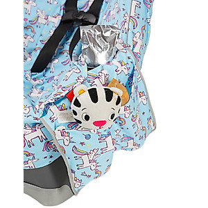 Niko Easy-Wash Children's Car Seat Cover & Liner - 100% Cotton Jersey Blue Unicorn - Fits Most Toddler Car Seats - Universal Fit - Waterproof SEAT Bottom - Machine Wash and Dry