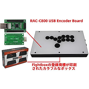 TruBoost FightBox RAC-J800B-PC-B All Buttons Leverless-Style Arcade Joystick Fight Stick Game Controller For PC Sanwa OBSF-24 30