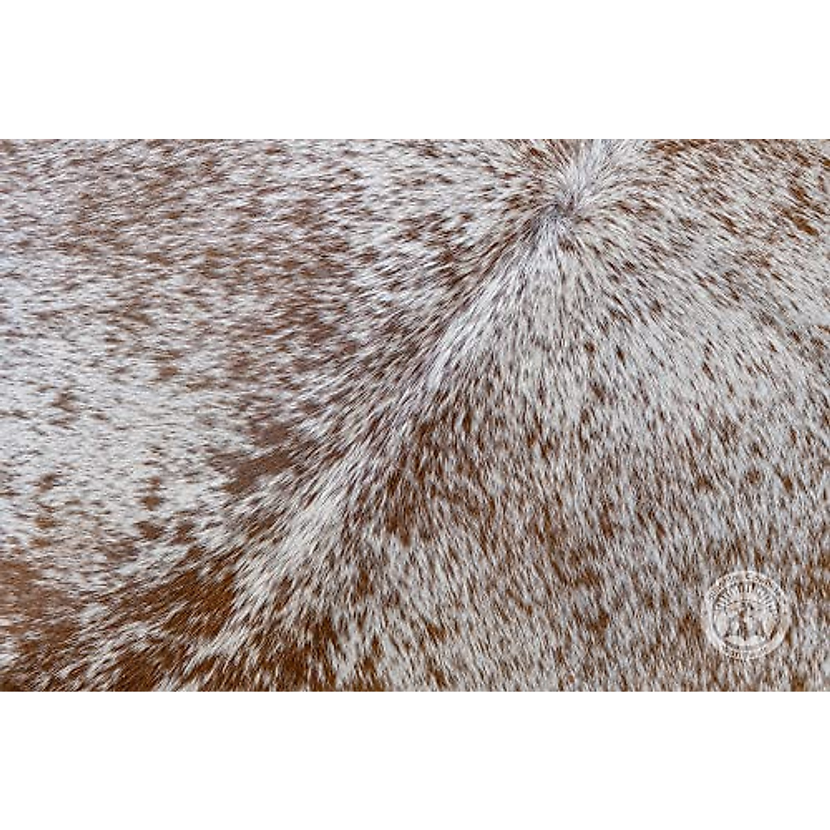 Genuine Salt and Pepper Brown and White Cowhide Rug 6 x 7 ft. 180 x 210 cm