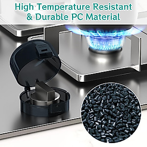 Stove Knob Covers for Child Safety,AOSITE 5 Pack Upgraded Gas Knob Covers for Kids Stove Guard with Strong Adhesive, Durable Design Childproof Oven Knob Locks for Babies and Pets,No Screws or Drill
