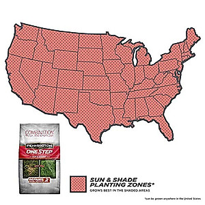 Pennington One Step Complete Sun & Shade Bare Spot Grass Seed, 5 Pounds, White